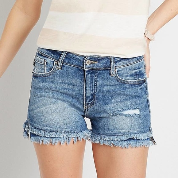 KanCan | Shorts | Kancan Womens High Rise Medium Double Frayed Hem Den ...